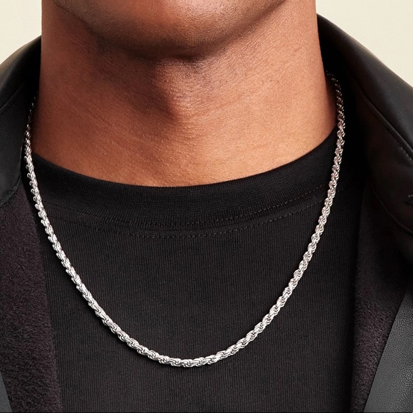 Accessories | New Sterling Silver 25mm Rope Chain 16 18 2 22 24 26 28 ...